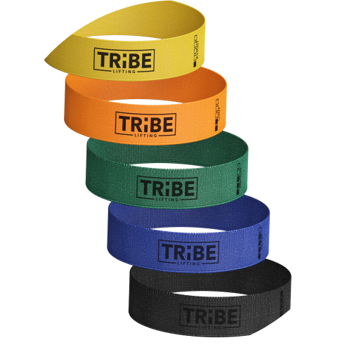 Multicolor Fabric Resistance Bands – Set of 5 for Legs & Glutes – Tribe ...